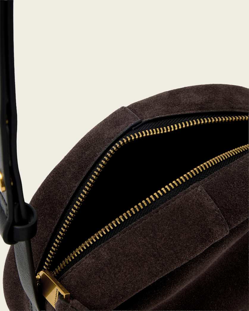 Rosalie Arc Suede Crossbody Bag BURNT UMBER RED | ALLSAINTS US